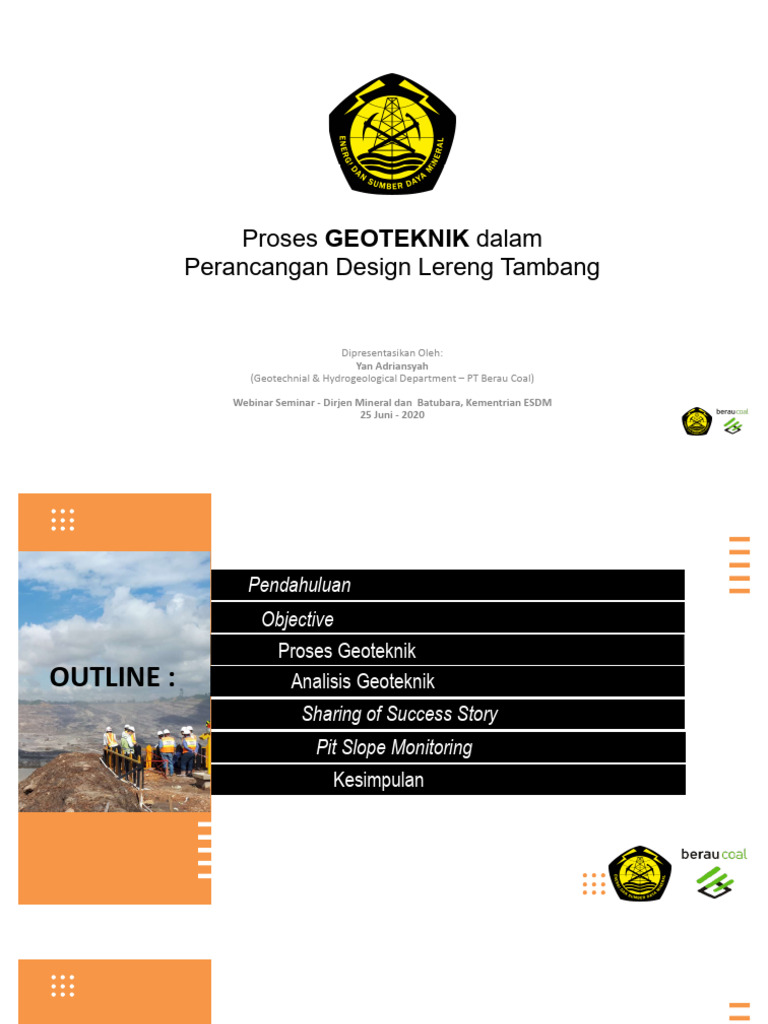 Geotechnical Process in Mine Slope Design | PDF | Geotechnical ...