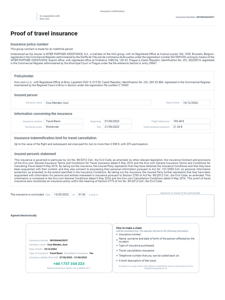 Axa Consent | PDF | Insurance | Health Care
