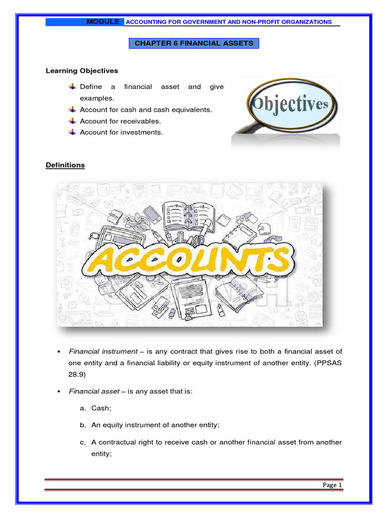 Financial Assets in Non-Profit Accounting | PDF | Equity (Finance ...