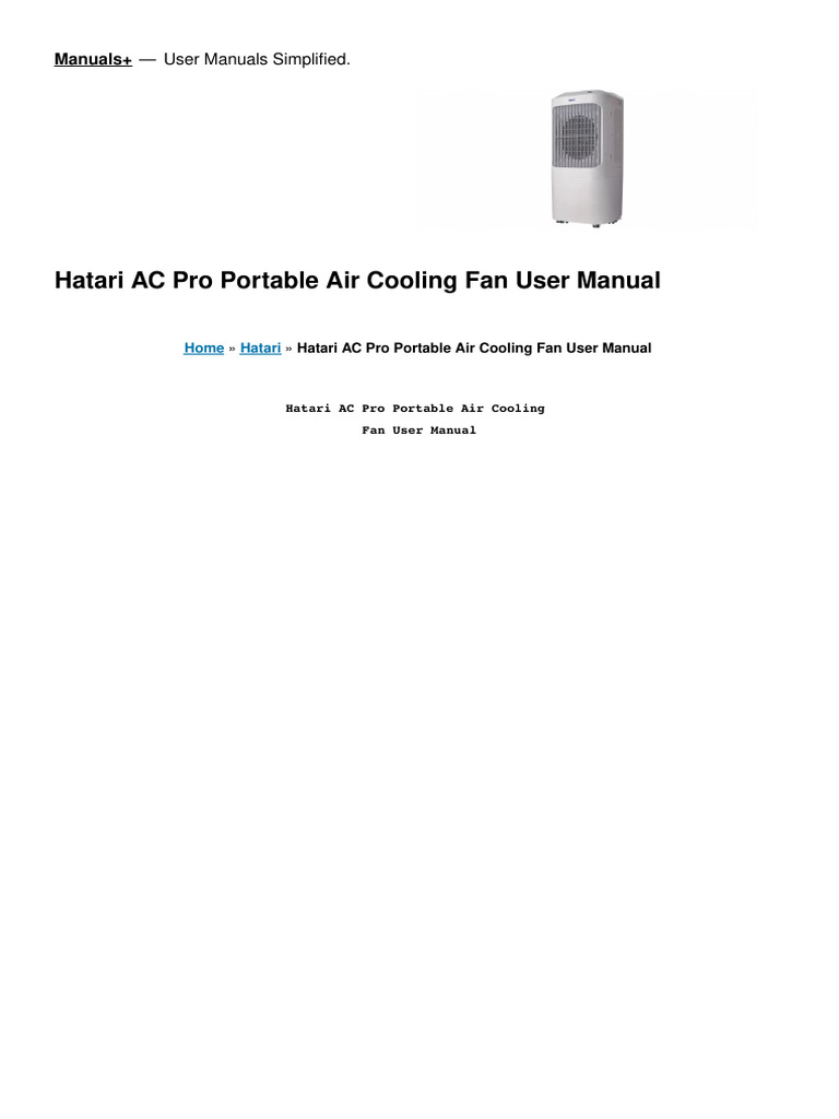 Ac Pro Portable Air Cooling Fan Manual | PDF | Switch | Water
