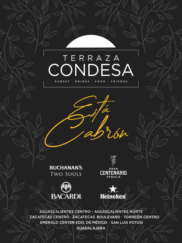 Nuevo Menu Condesa CDMX GDL SEP2023 v04 | PDF | Distillation | Drink