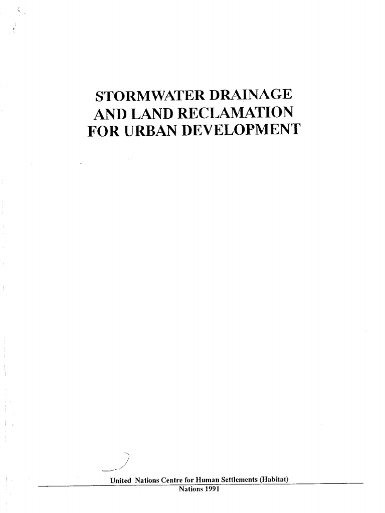 Stormwater Drainage and Land Reclamation For Urban Development | PDF