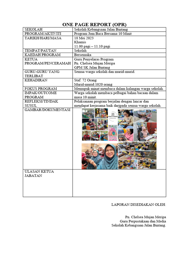 Opr Program Jom Baca 10 Minit 2022 Pdf
