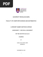 Physics of Cricket: Forces and Motion | PDF | Force | Rotation