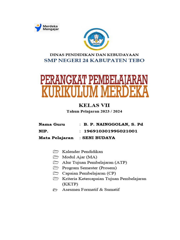 Cover Perangkat Ajar Gabungan Kurikulum Merdeka | PDF | Ilmu Sosial