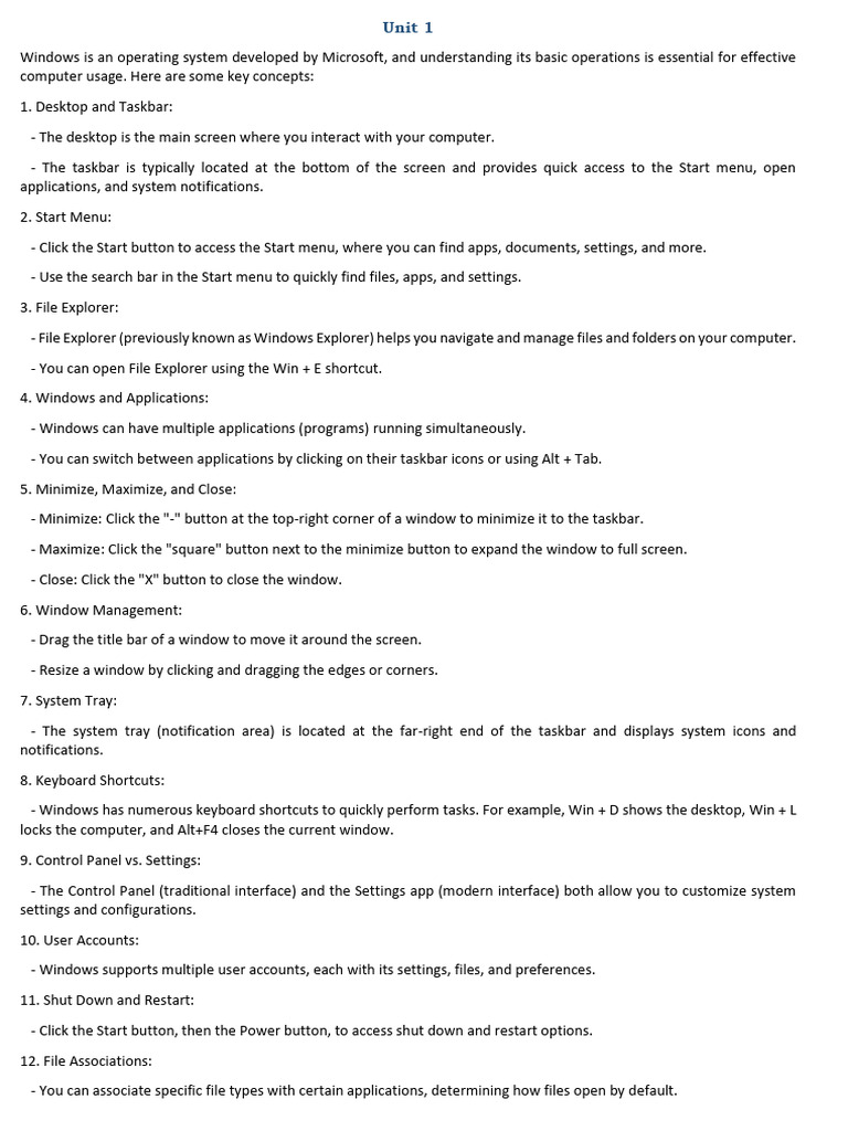 Computer Practical Notes Pdf Window Computing Software