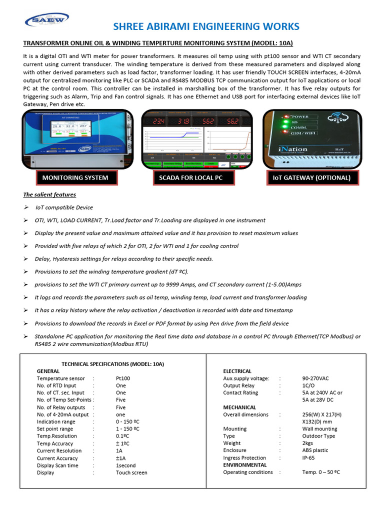 IoT WTI-brochure | Download Free PDF | Relay | Scada