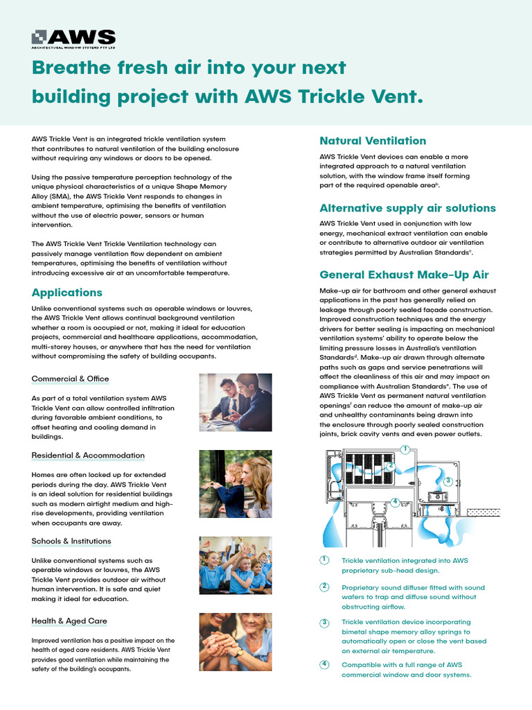 TRICKLE VENT TECHNICAL BROCHURE - 2021 - Web | PDF | Ventilation (Architecture) | Window