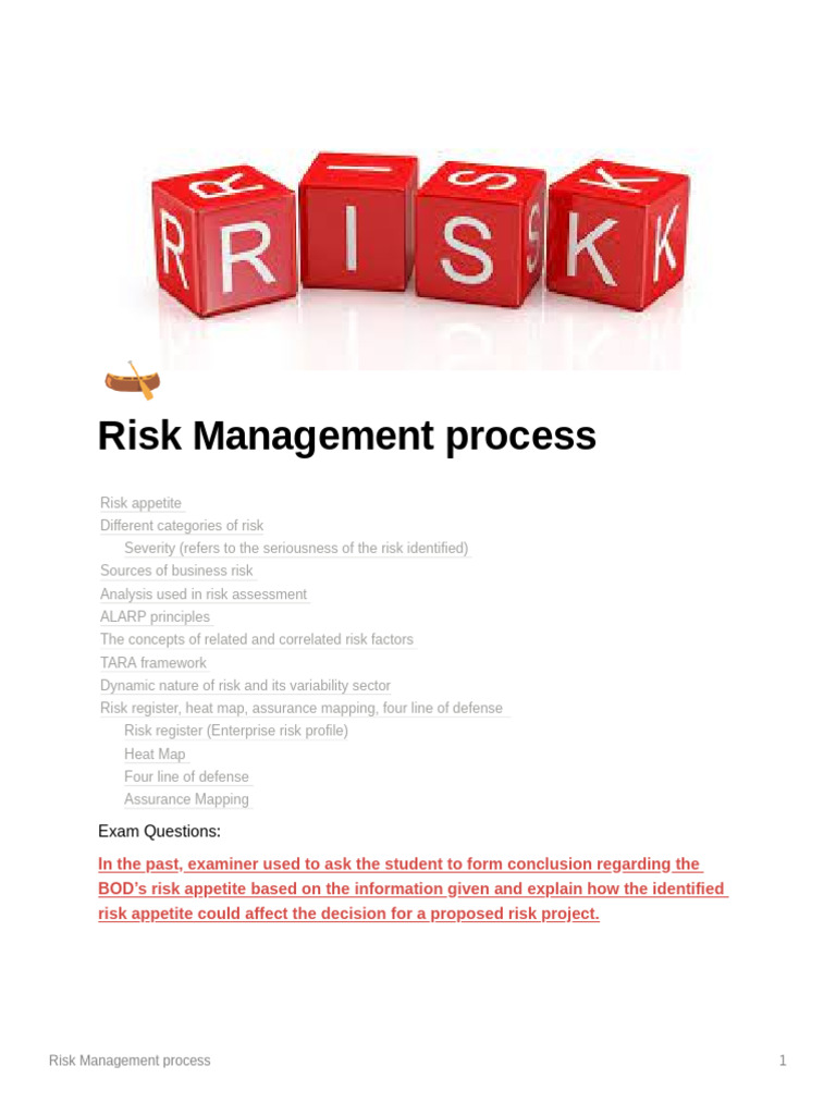 Risk Management Process | PDF | Risk | Risk Management