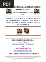 Grade 6 Kpsea Answer Sheet | PDF | Student Assessment And Evaluation ...