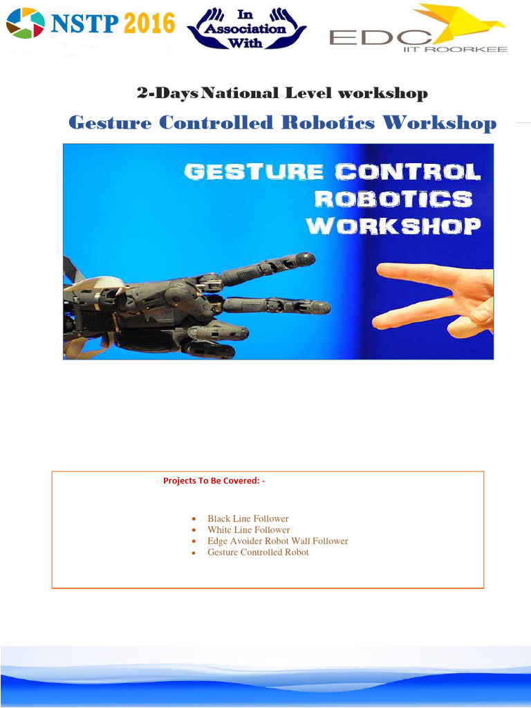2-Days Gesture Controlled Robotics Workshop | PDF | Electronic Circuits | Embedded System