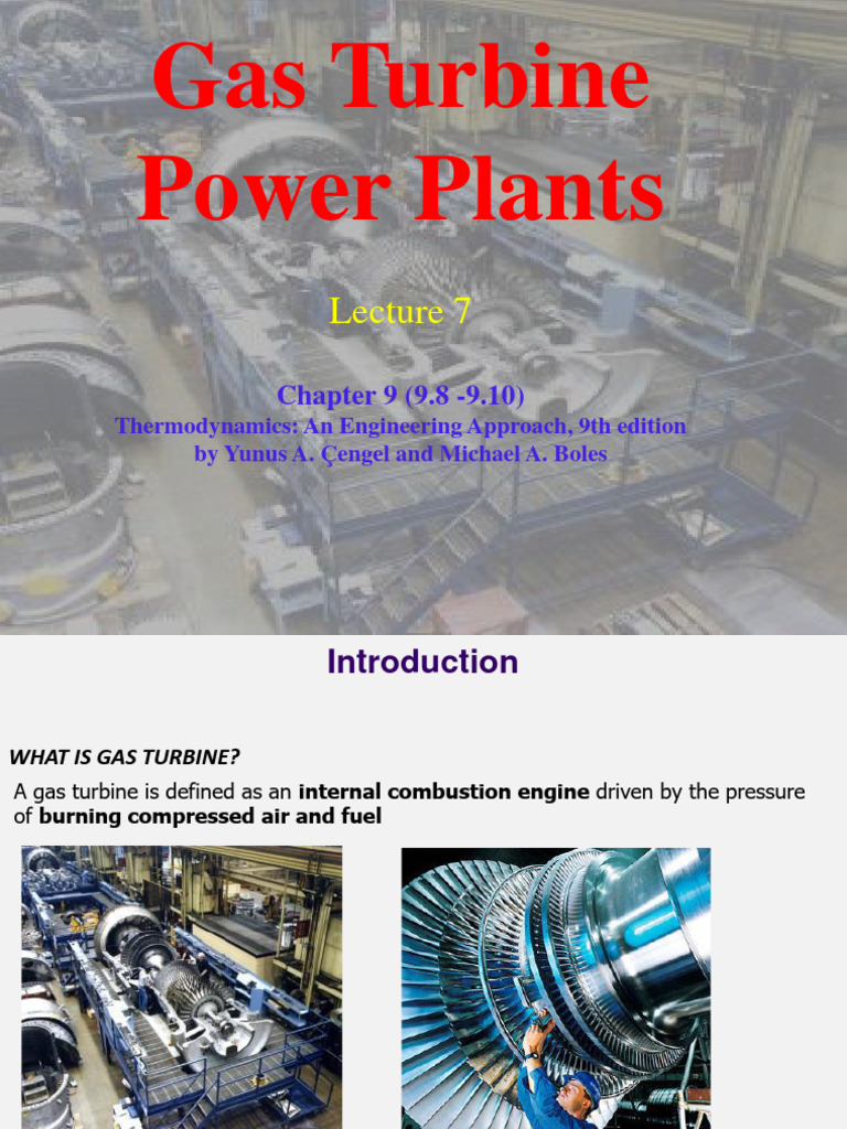 Lec - 7 PP - Gas Turbine PP | PDF | Gas Turbine | Gases