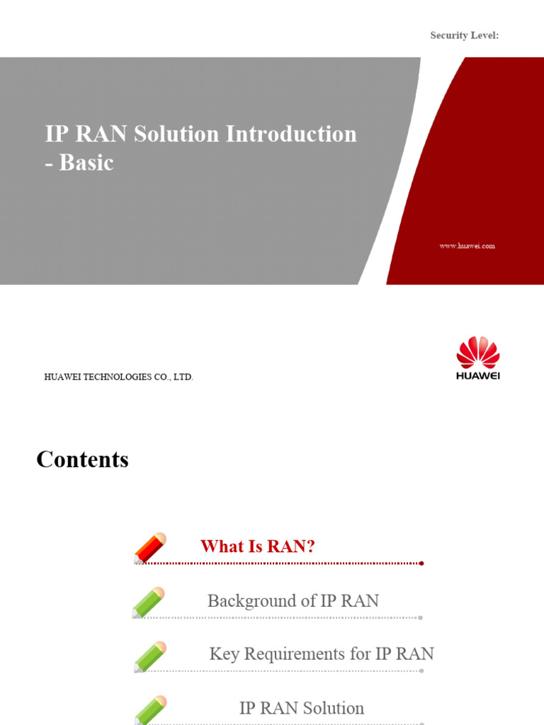 IP RAN Solution Introduction-Basic (V1.0) | PDF | Computer Network ... IP RAN Solution Introduction-Basic (V1.0) | PDF | Computer Network ...