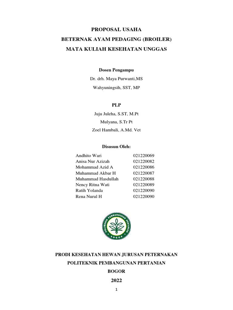 Proposal Kel 3 | PDF | Bisnis