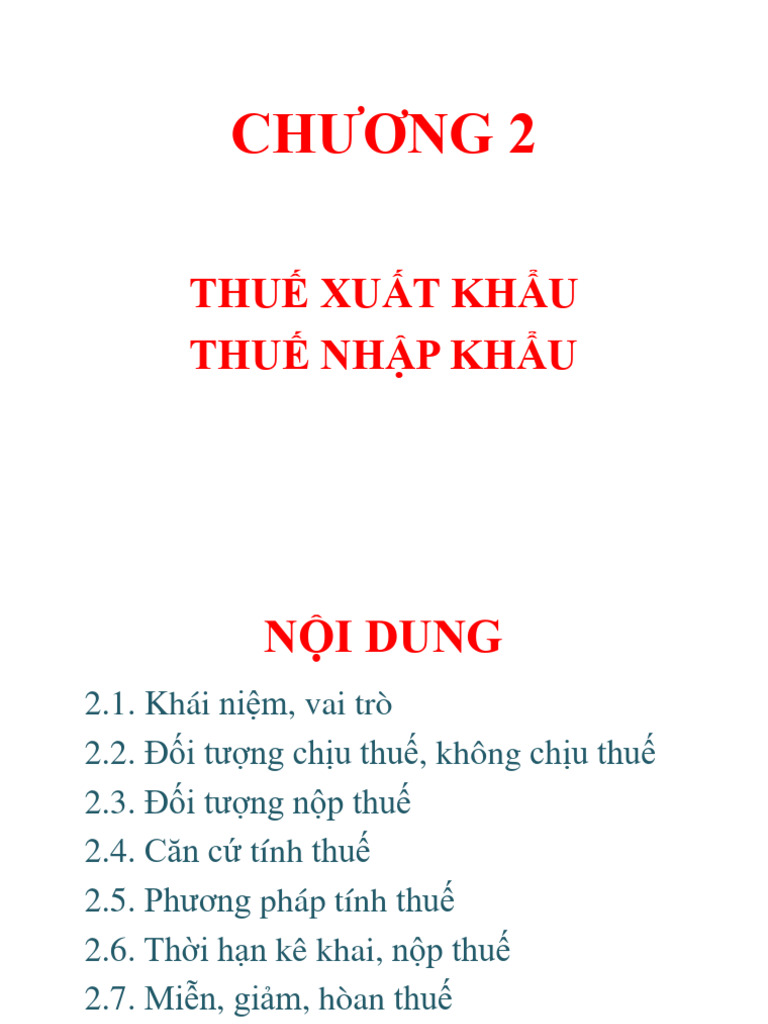 C2 - Thue XNK | PDF