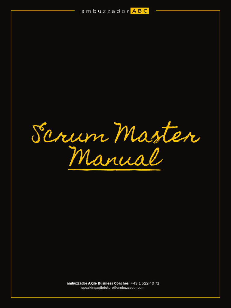 Amb - Abc - Scrum Master - Manual - 180917 - SG | PDF | Scrum (Software ...