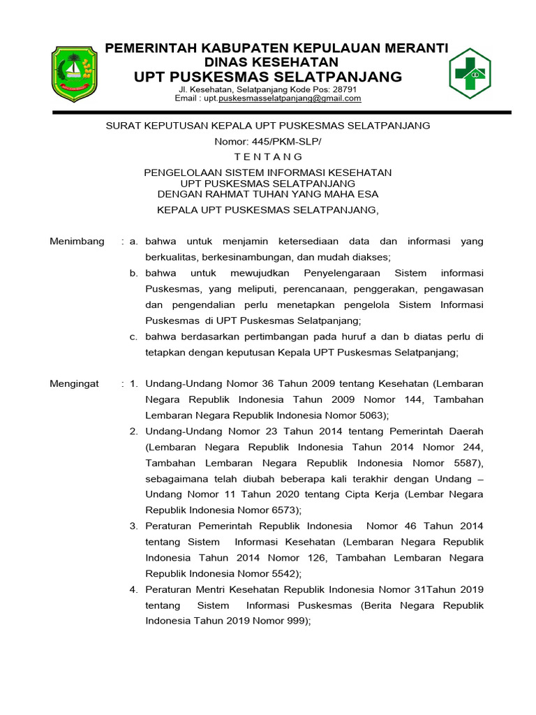 SK PENGELOLA Simpus 2023333 | PDF