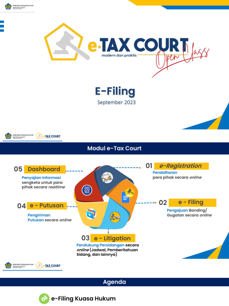 Slide Presentasi - Open Class - E-Filing - Pengadilan Pajak | PDF