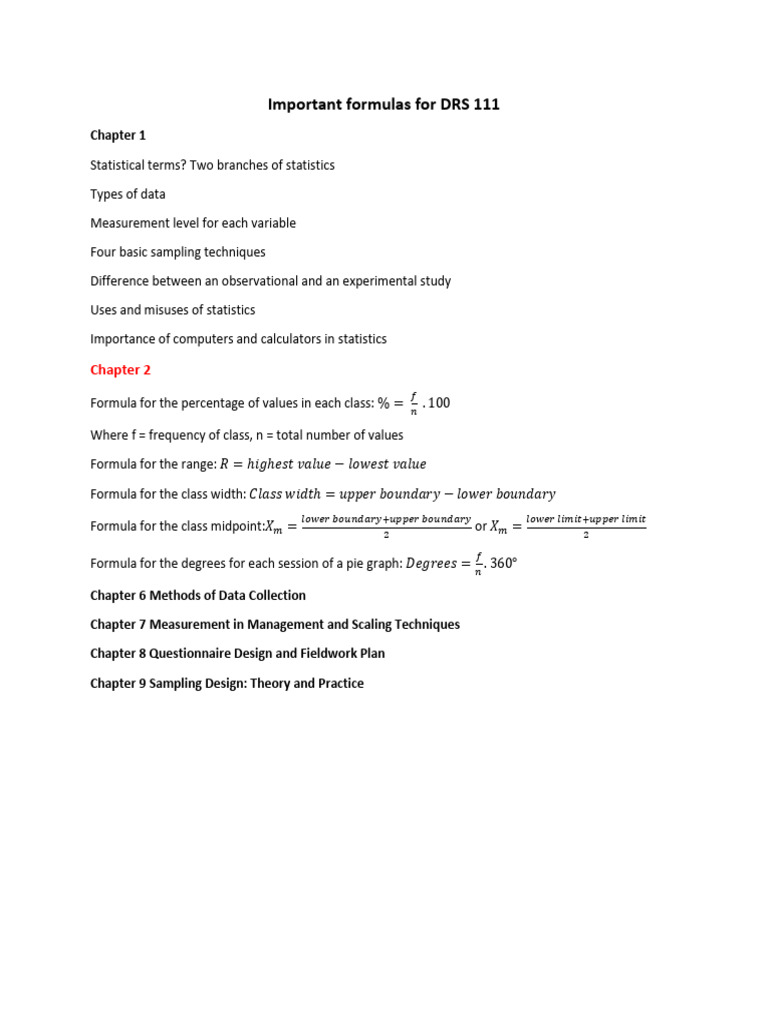 DRS 111 Probability Theory Lecture Notes Collection | PDF | Sampling ...