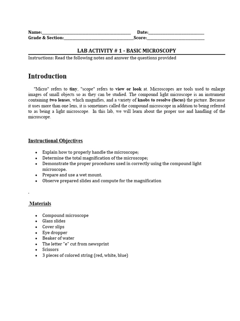 Micros | PDF | Microscope | Electromagnetic Radiation