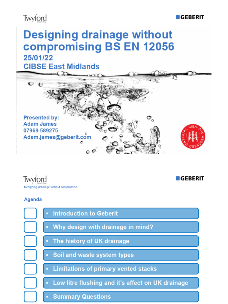 Drainage Design per BS EN 12056 | PDF | Building Engineering | Civil ...