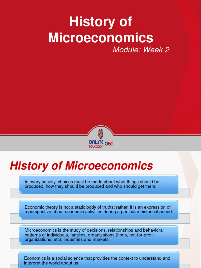 W2 - Lesson 2. History of Microeconomics - PRESENTATION | PDF ...
