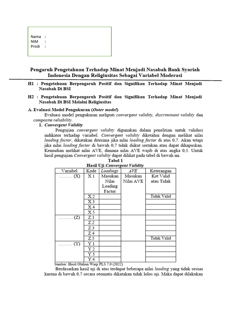 Soal Pengerjaan Warp PLS | PDF