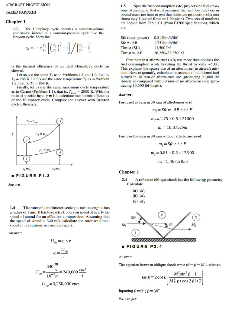 Aircraft Propulsion | PDF | Motion (Physics) | Aerospace