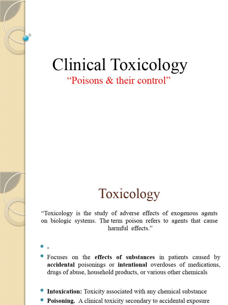 Emergency Poisoning Treatment Guide | PDF | Poison | Toxicology