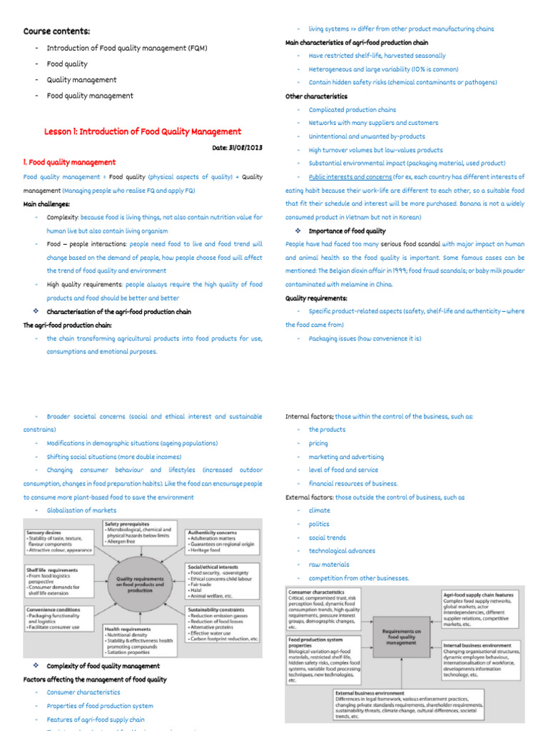 Food Quality | PDF | Food Industry | Foods