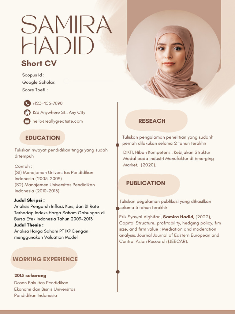 CV Akademik Samira Hadid | PDF | Karier & Perkembangan | Seni