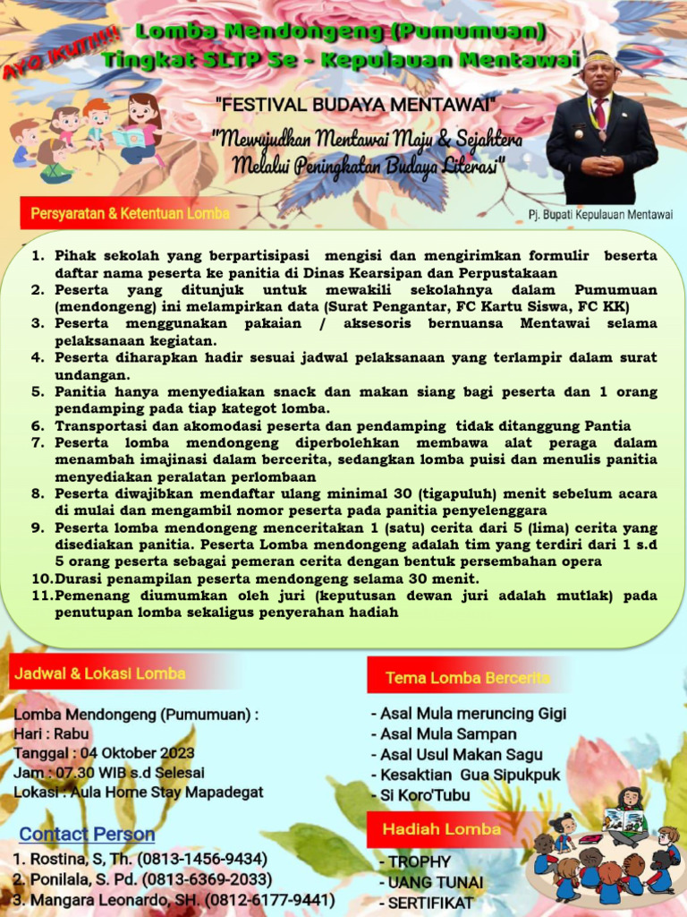 Letlet Lomba Pumumuan Cerita Rakyat Mentawai | PDF | Ilmu Sosial | Seni