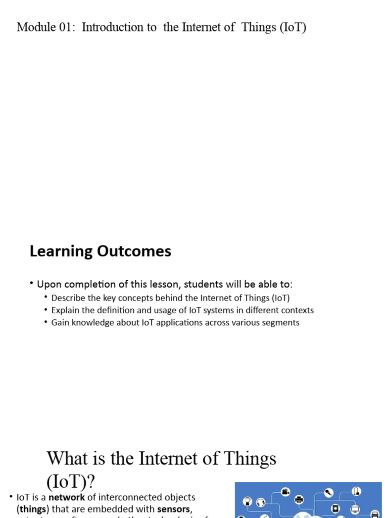 Module01 - Introduction To The Internet of Things (IoT) | PDF ...