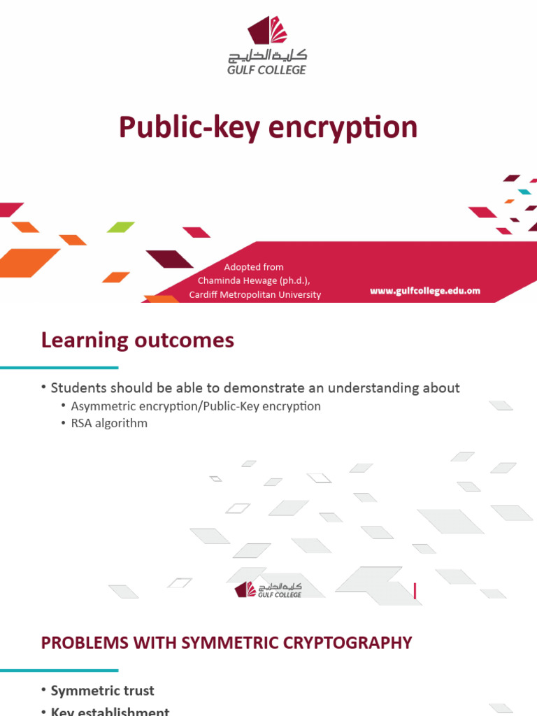 Week 10 Public Key Cryptography - Part 1 2 | PDF | Public Key ... Week 10 Public Key Cryptography - Part 1 2 | PDF | Public Key ...