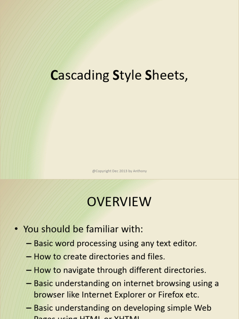 Cascading Style Sheet Handout March 2023 | Download Free PDF | Html Element | Html