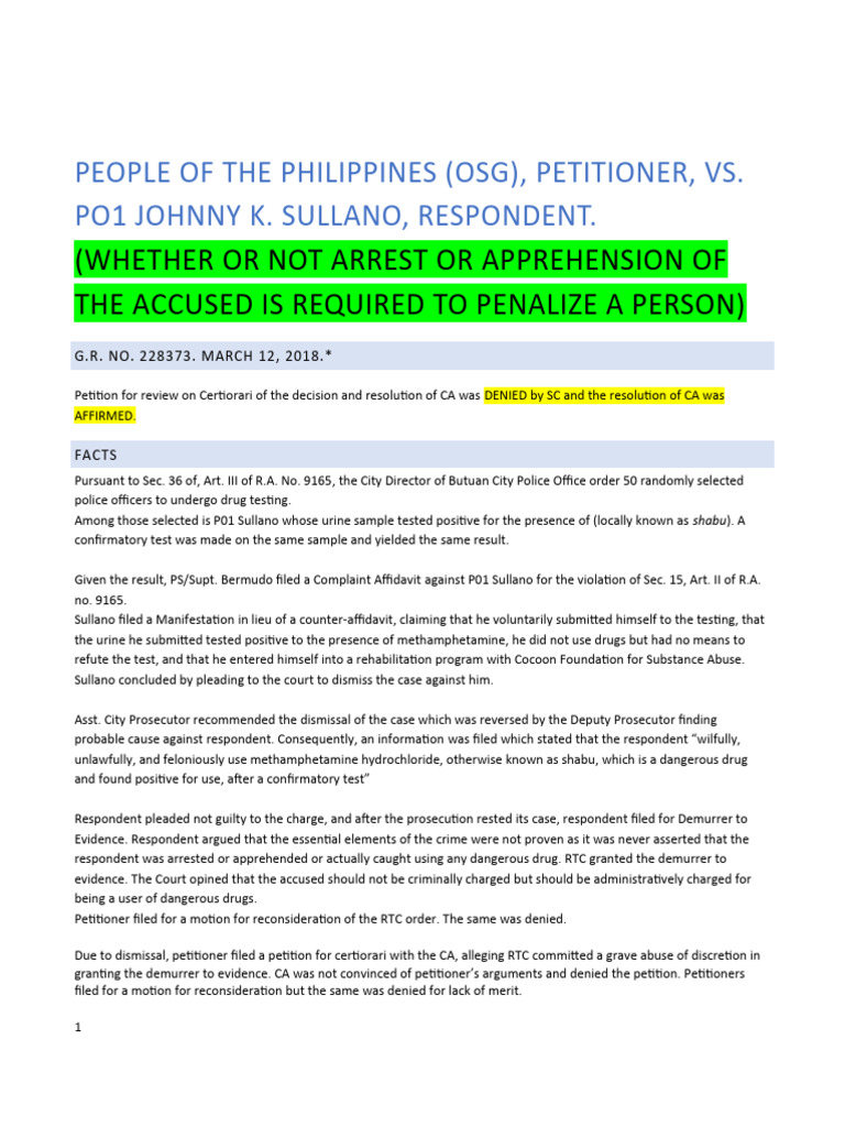 PEOPLE vs. Sullano | PDF | Criminal Law | Crimes