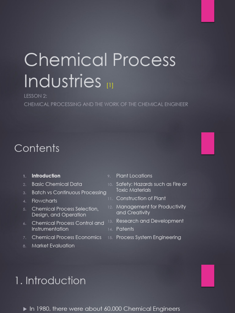 CPI Lesson 2. Chemical Processing | PDF | Occupational Safety And ...