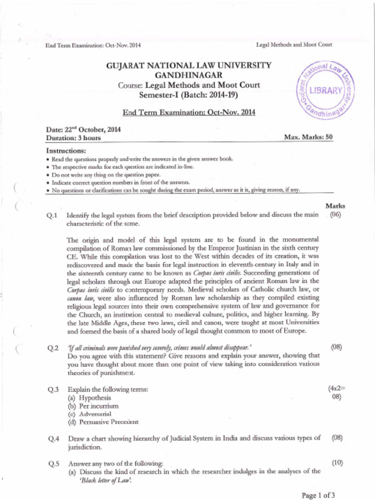 Legal Methods Paper | PDF