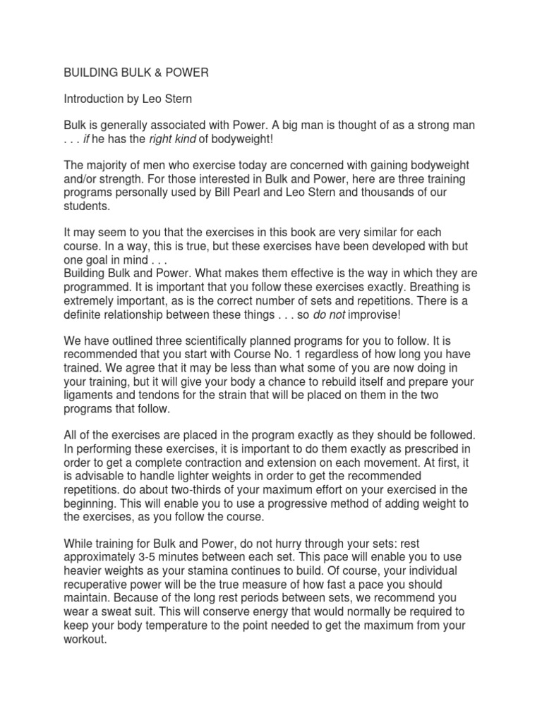 Building Bulk | PDF | Anatomical Terms Of Motion | Breathing