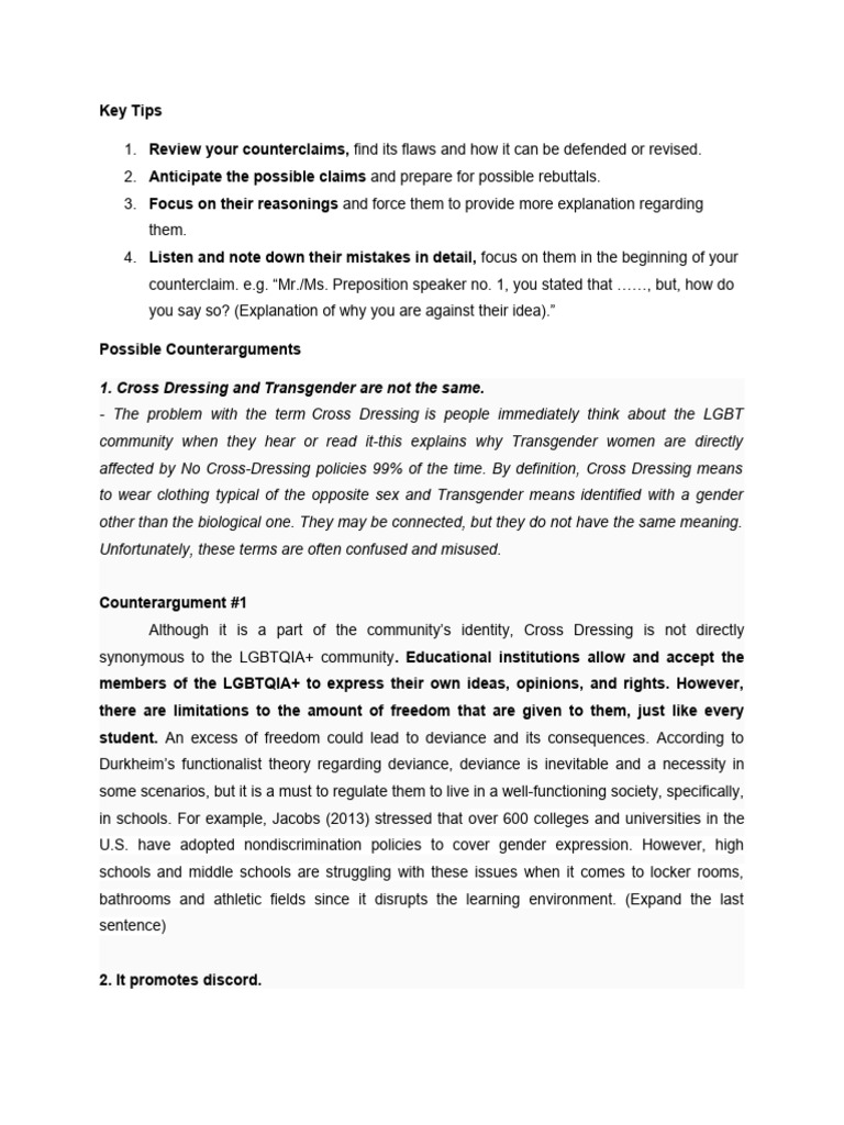 Cross-Dressing Policies in Schools | PDF | Clothing | Cross Dressing