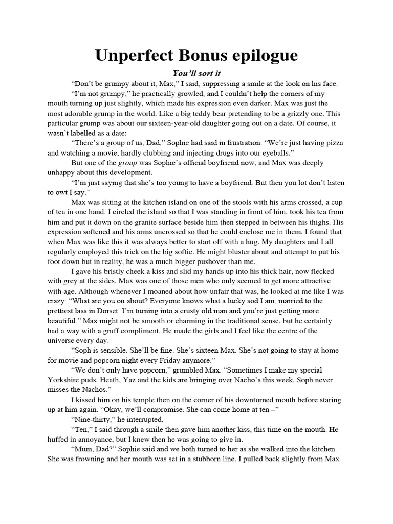 Susie Tate - Unperfect Bonus Epilogue | PDF