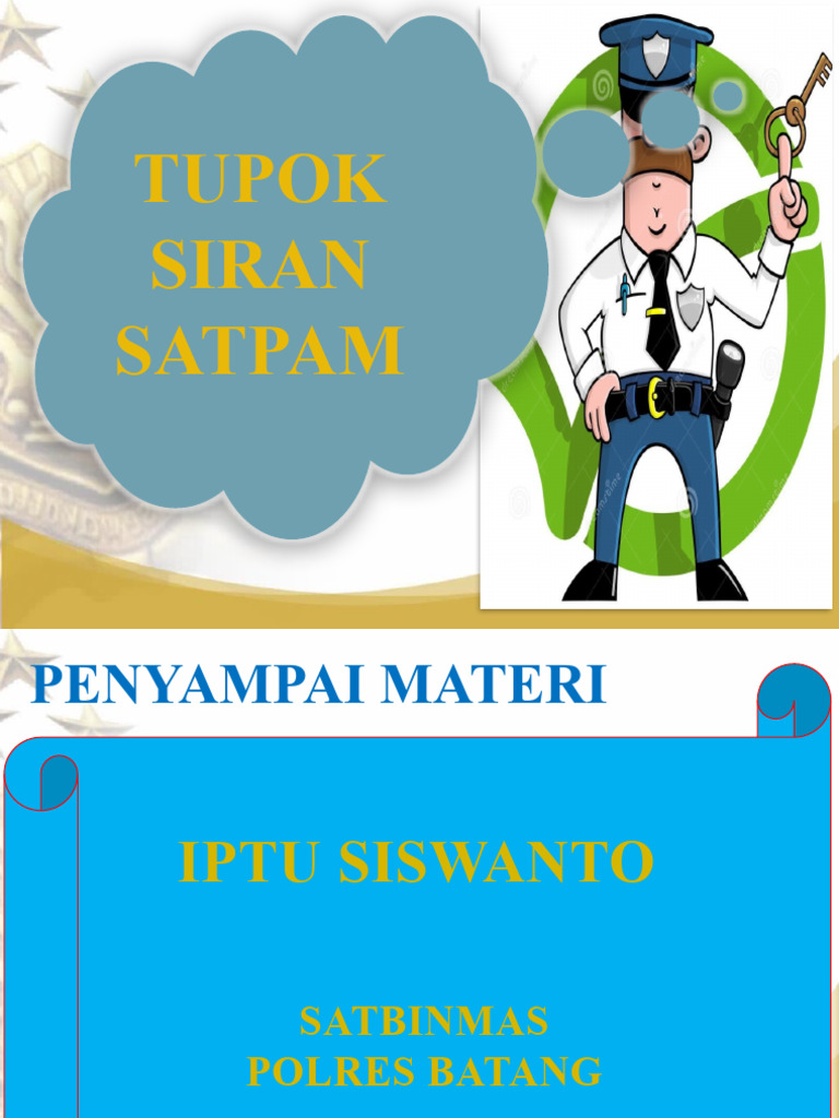 Tupoksiran Satpam | PDF
