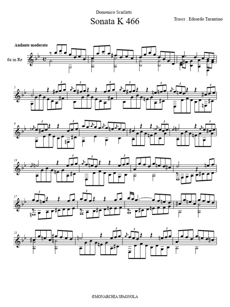 Scarlatti K 466 | PDF