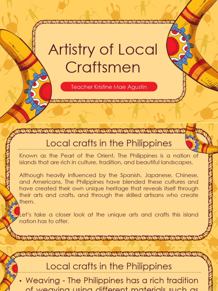 Artistry of Filipino Local Craftsmen | PDF | Decorative Arts | Crafts