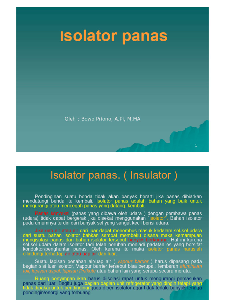 Isolator Panas dan Minyak Pelumas Refrigerasi | PDF