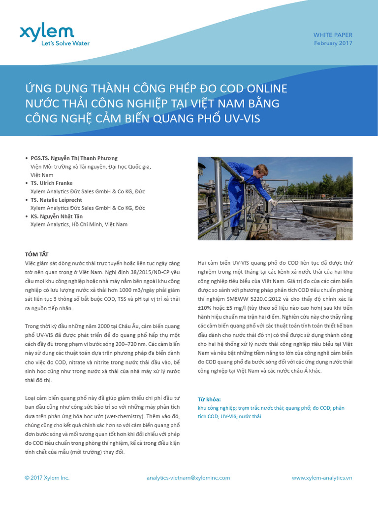 Đo Cod Nguôn Quang PH | PDF