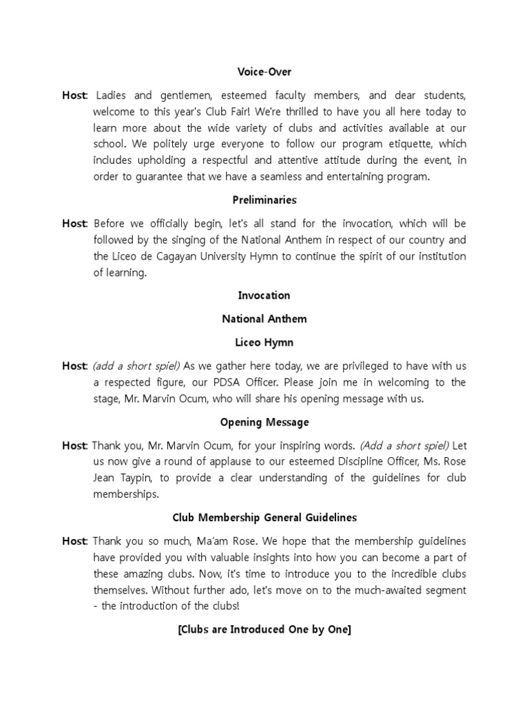 Sample Script | Pdf