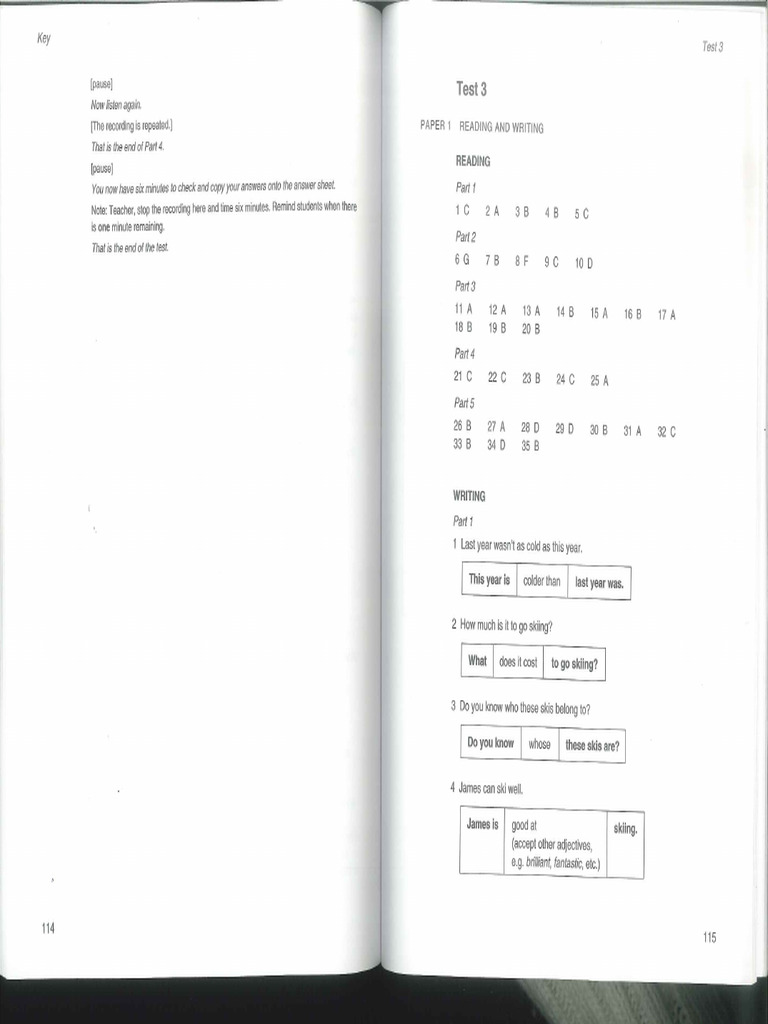 PET3 T3 Scripts Answers | PDF