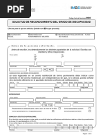 Solicitud de Reconocimiento de La Situación de Dependencia | PDF | Privacidad de la información ...