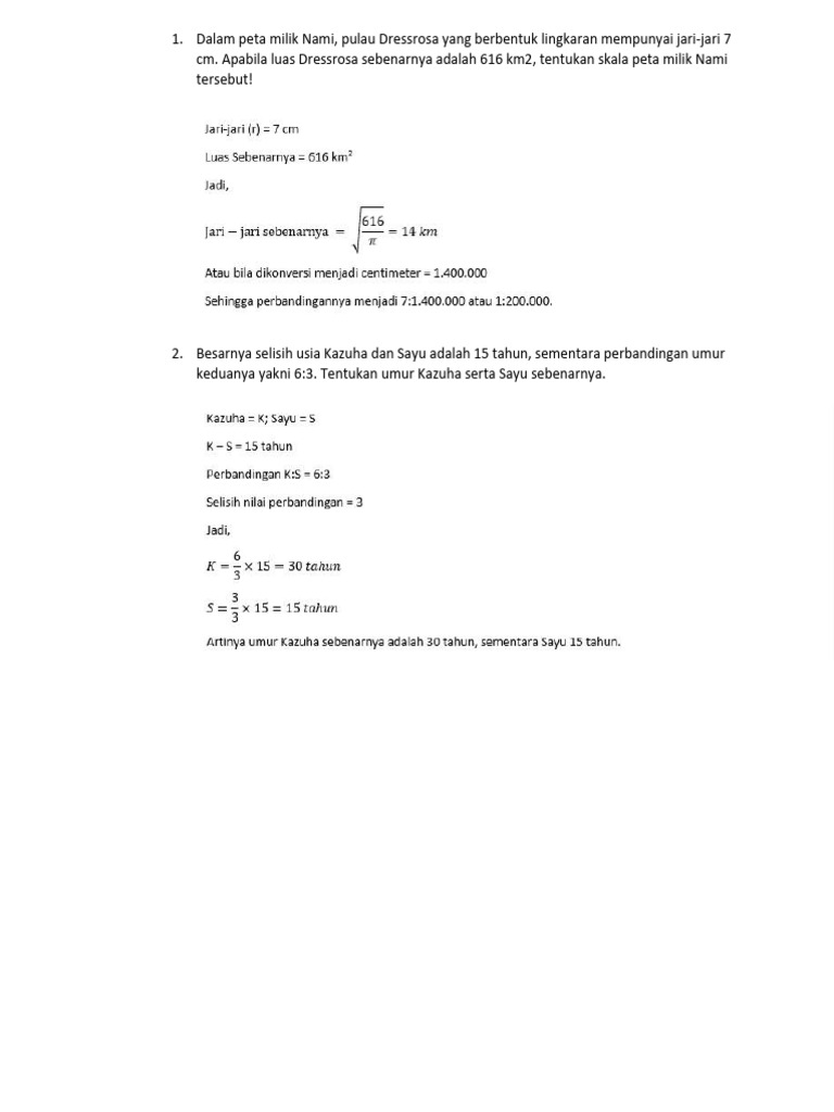 Contoh Soal Perbandingan Kuantitatif Campuran | PDF